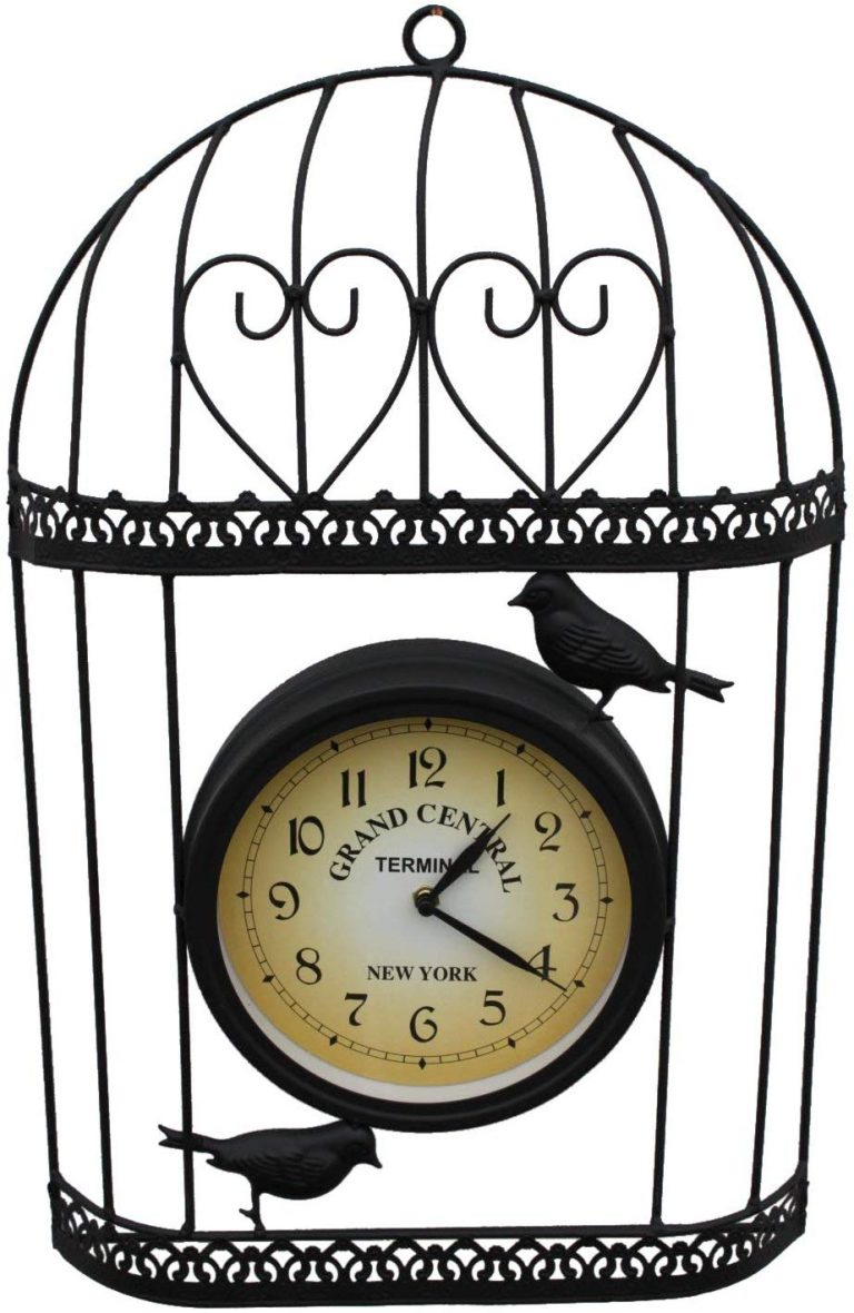 Bird Cage Design Decorative Garden Clock – Garden Market Place