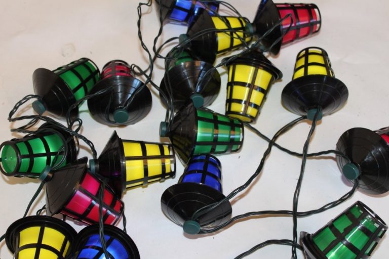20 Multi Coloured LED Lantern Light Festoon Sets – For Outdoor or ...