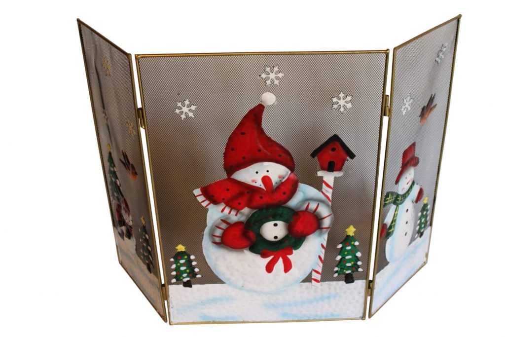Snowmen and Robins Metal Fire Guard – Garden Market Place